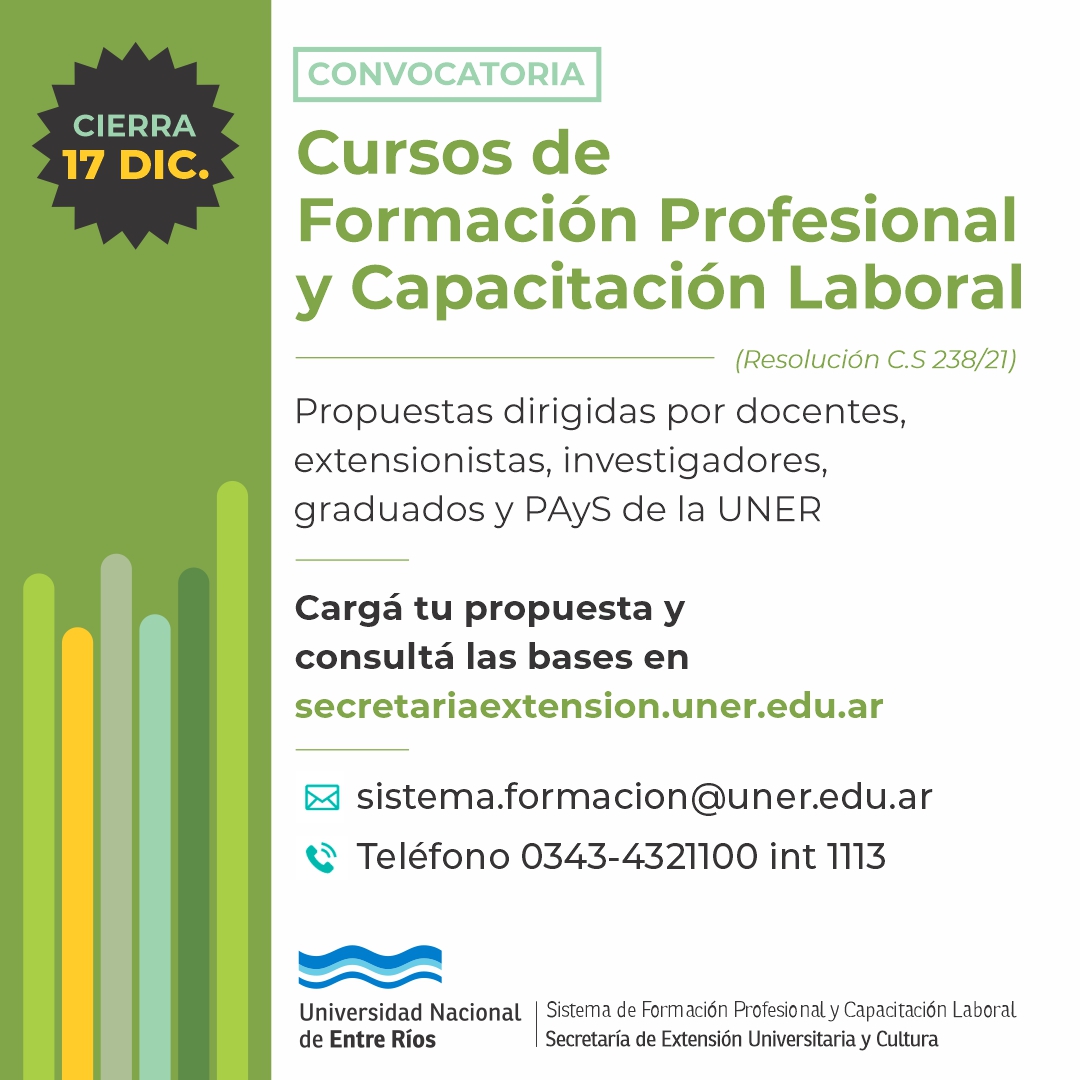 Cursos de Formación Profesional y Capacitación Laboral - Facultad de ...